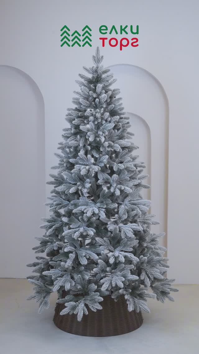 Обзор на искусственную ель "Уссурийская заснеженная" из 100% литой хвои, ЕлкиТорг
