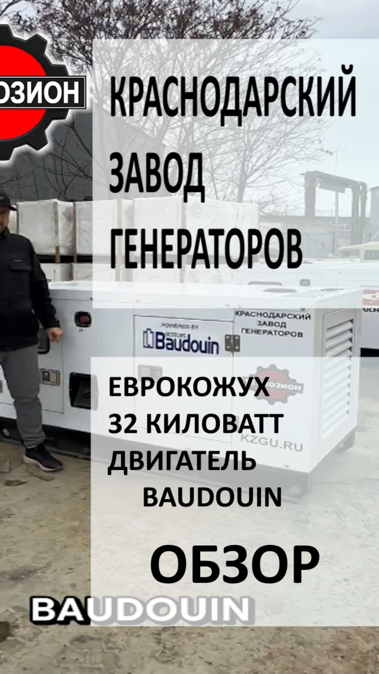 Дизельный генератор "Технозион" 32 кВт в еврокожухе на двигателе BAUDOUIN обзор #краснодар #обзор