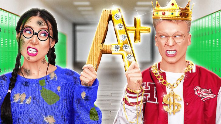 Богатые vs бедные ученики: один день в школе 🎒