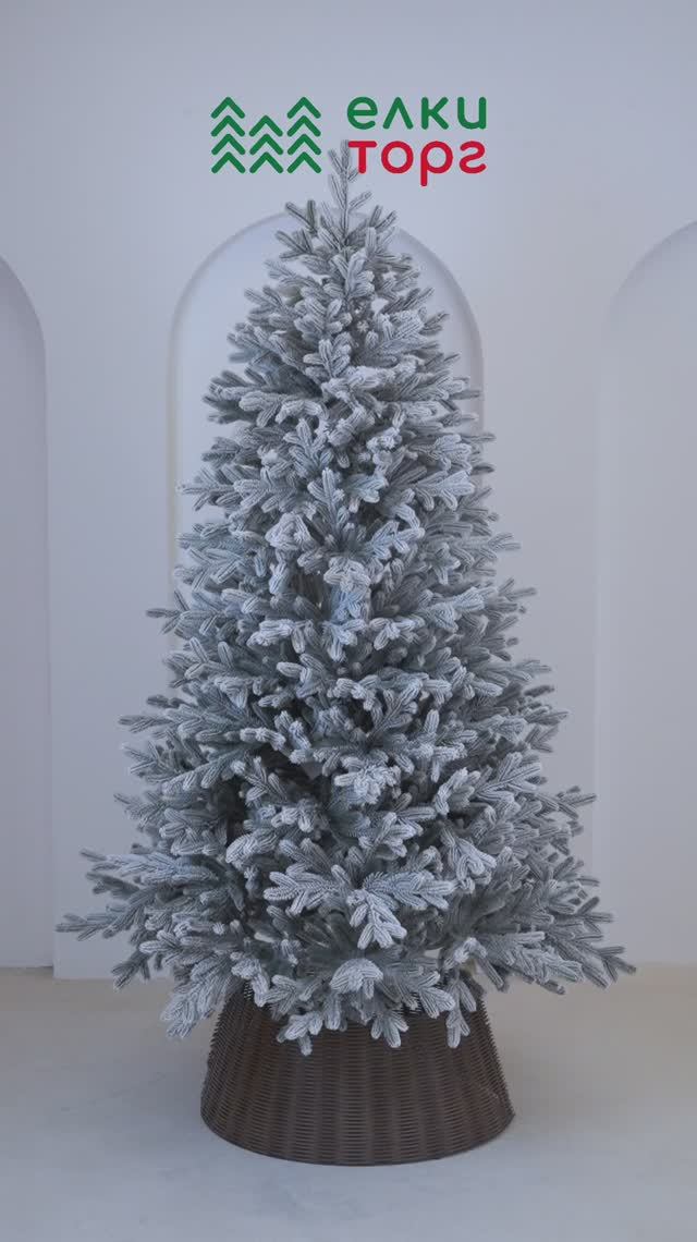 Обзор на искусственную ель "Финская заснеженная" из 100% литой хвои, ЕлкиТорг