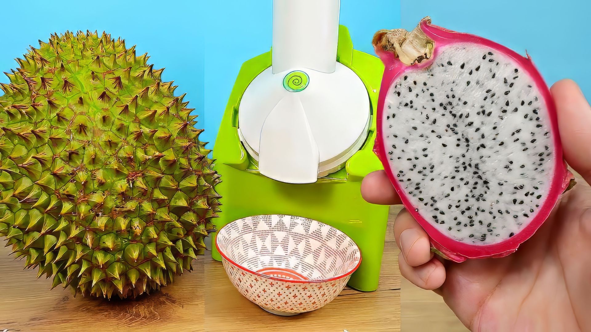 Что если сделать мороженое из Дуриана и Драгон Фрута Ice Cream Maker с Алиэкспресс
