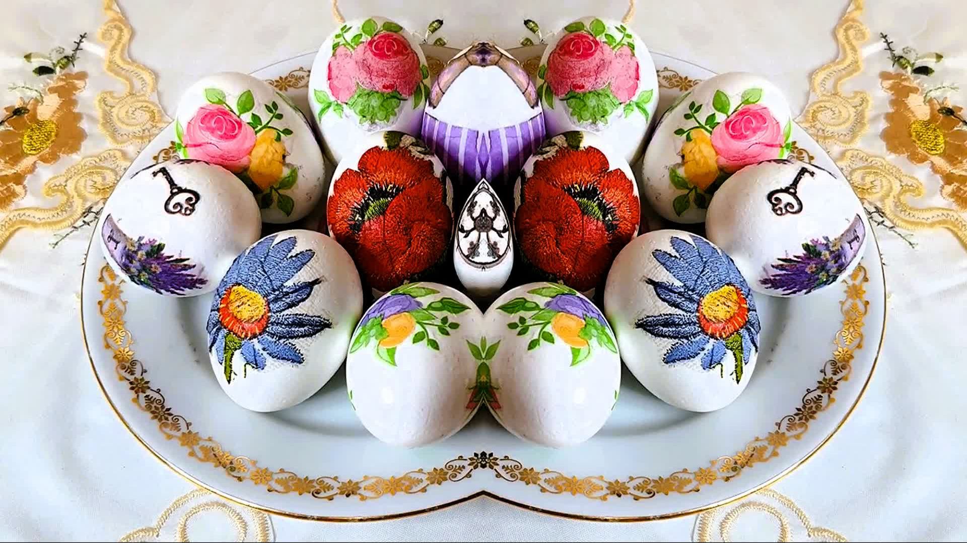 Без краски! Как просто и быстро украсить Пасхальные Яйца?