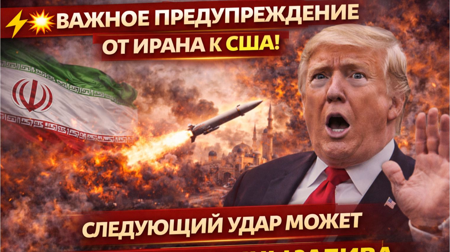 ВАЖНОЕ ПРЕДУПРЕЖДЕНИЕ ОТ ИРАНА К США! СЛЕДУЮЩИЙ УДАР МОЖЕТ СТЕРЕТЬ СТОЛИЦЫ ЗАЛИВА