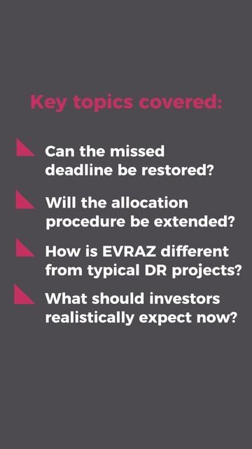 EVRAZ: I missed the deadline — what’s next?