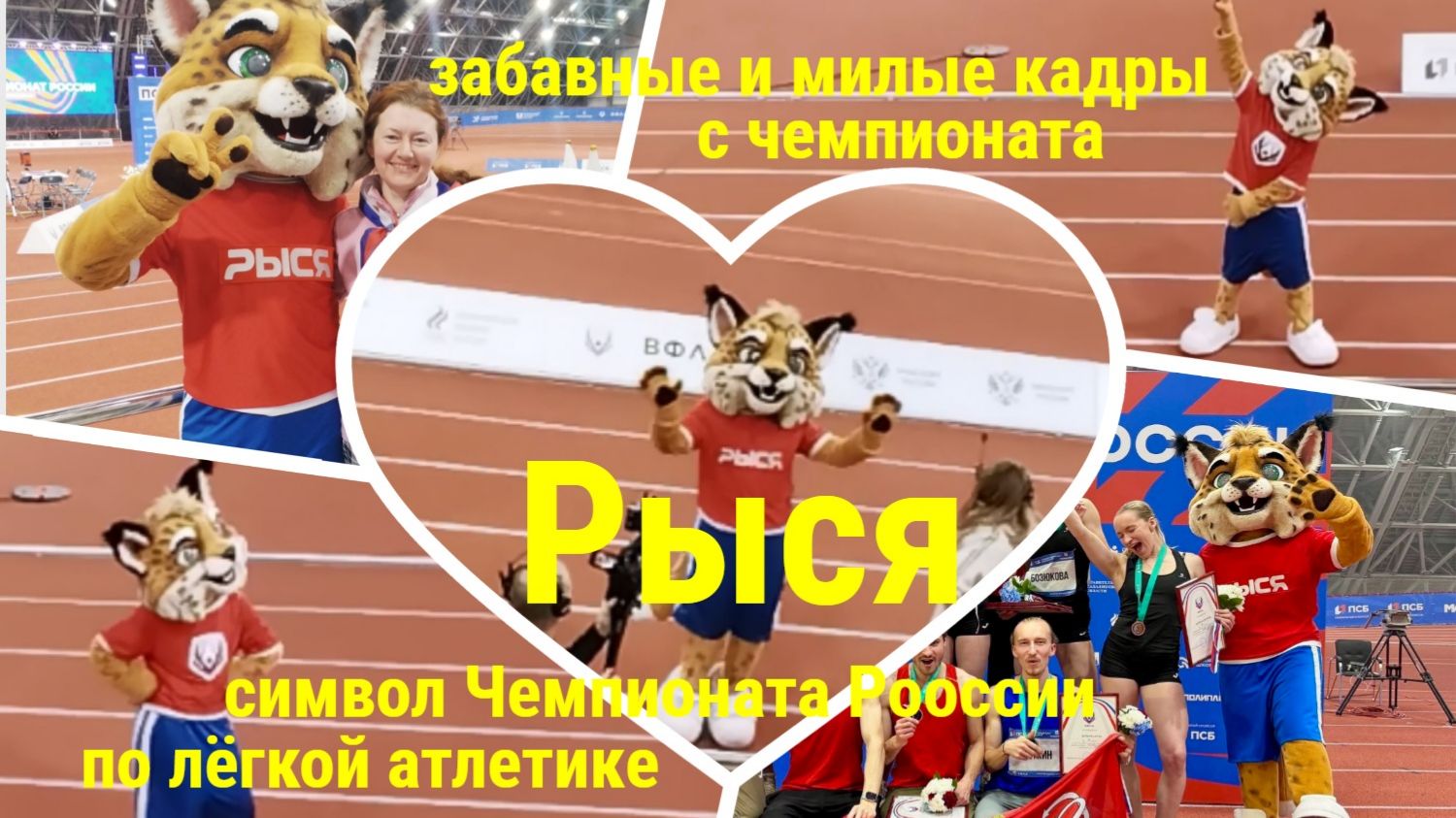 РЫСЯ-символ Чемпионата России.лёгкая атлетика.забавные и милые кадры