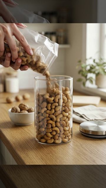 Стеклянная банка, OCEANO, объем: 1 л, для сыпучих продуктов с крышкой из нерж стали