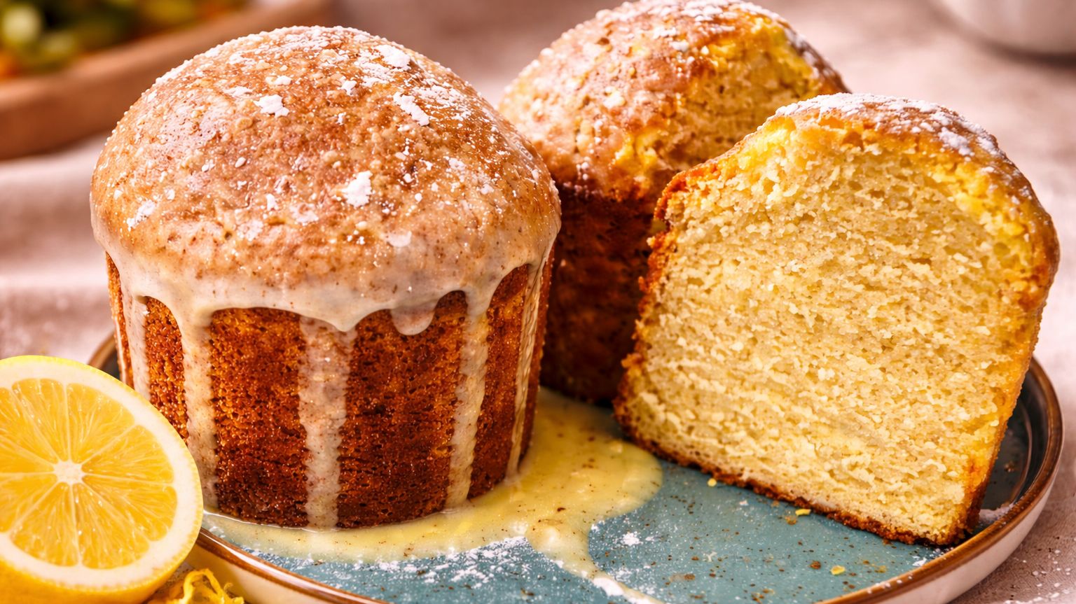 Пышный лимонный кулич без дрожжей — проще не бывает!