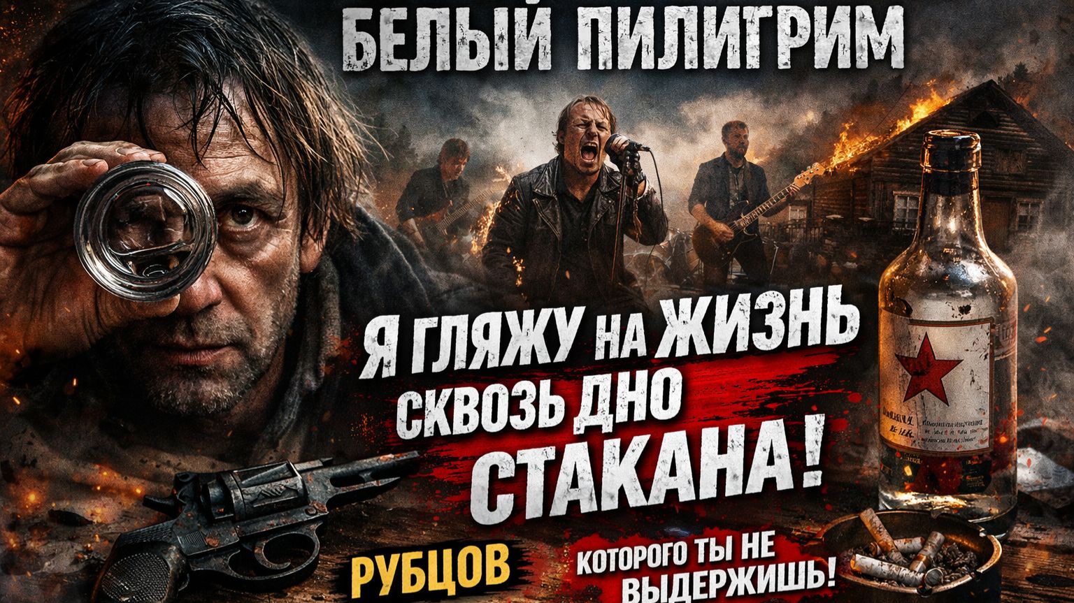 Я гляжу на жизнь сквозь дно стакана | Рубцов в роке, который шокирует | Белый Пилигрим