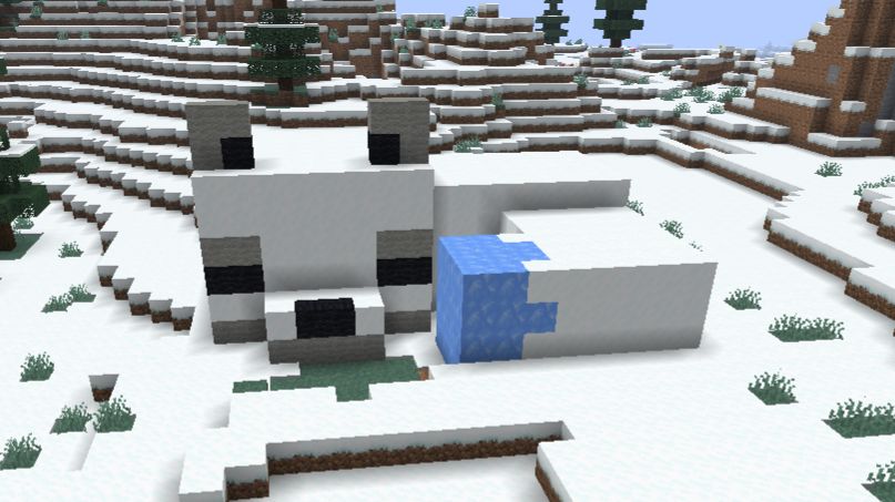 Minecraft КАК ПОСТРОИТЬ БЕЛУЮ ЛИСУ В МАЙНКРАФТ!!!
