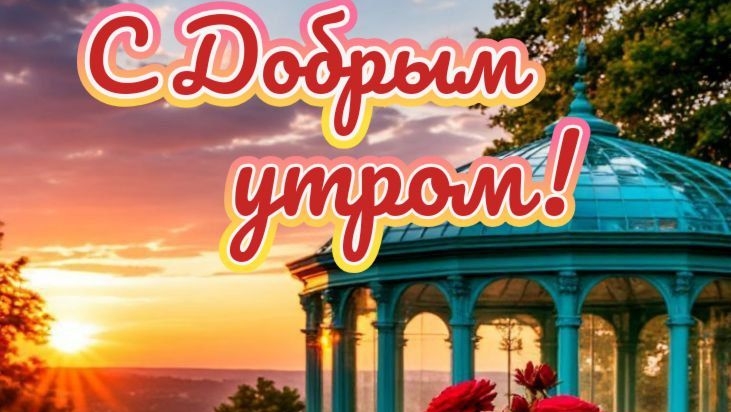 Доброго благословенного апрельского утра. Красивая музыкальная открытка.