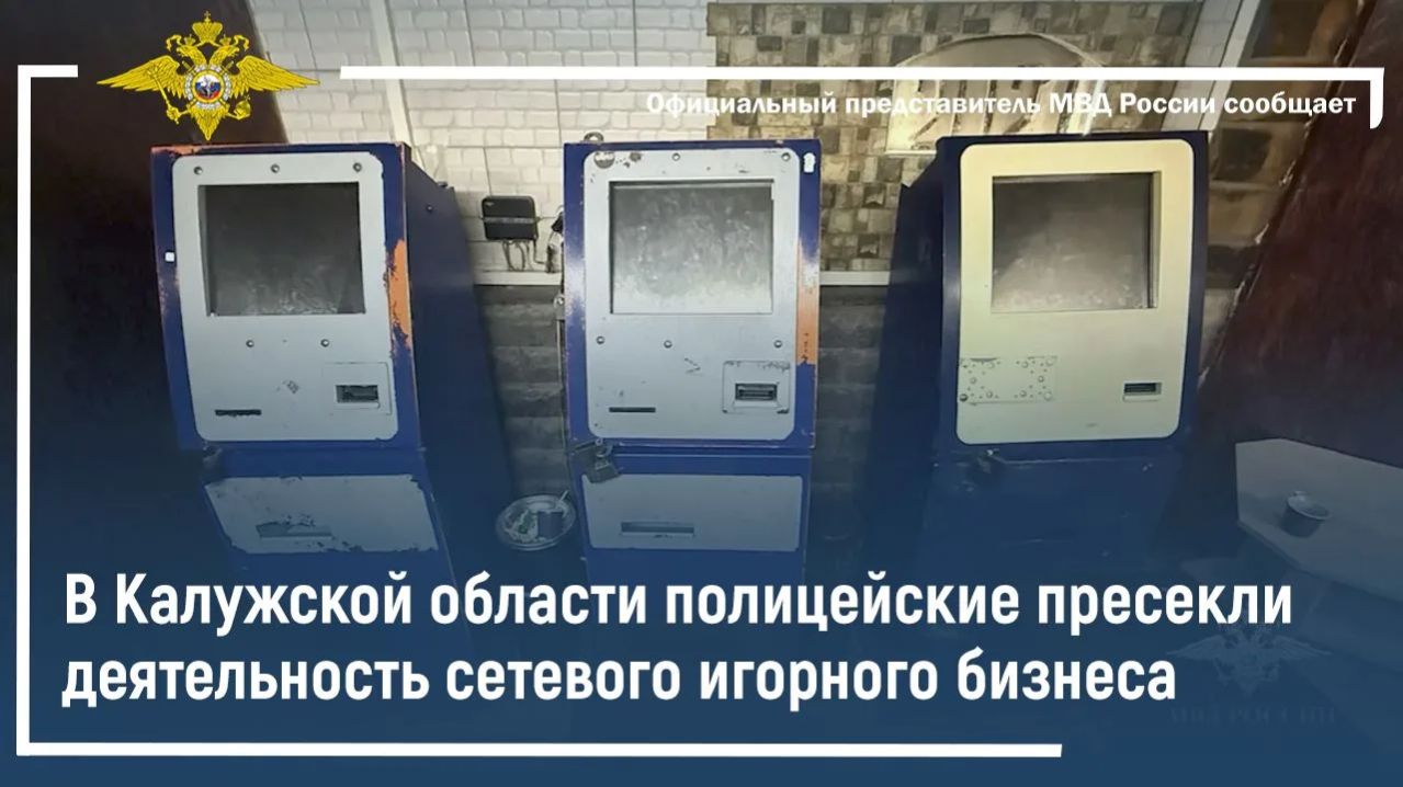 В Калужской области полицейские пресекли деятельность сетевого игорного бизнеса