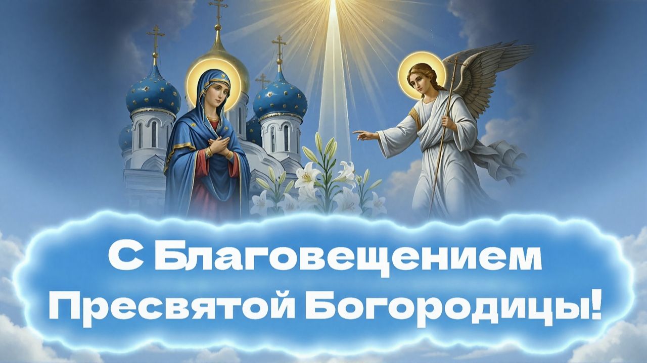 Очень красивое поздравление и песня с Благовещением Пресвятой Богородицы. Святослав Любомиров