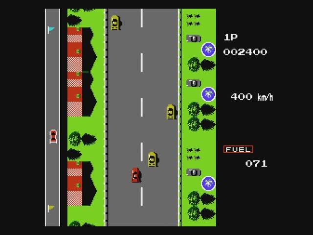 Road Fighter 1985 NES Прохождение