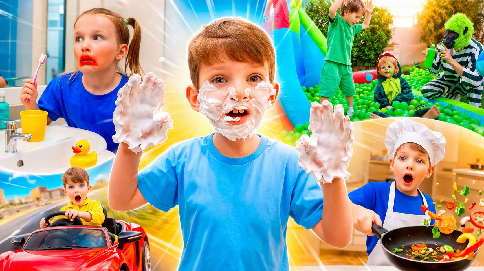 Маленькие взрослые на один день! Утренняя рутина, вождение и готовка понарошку