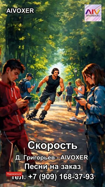 Скорость — Гимн райдеров (ролики, скейт, вело, самокат, мото)  мужской вокал AIVOXER 2026-2