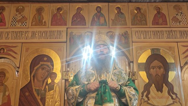 Проповедь владыки Гурия на Вход Господень в Иерусалим в Никольском храме с. Чугуевка