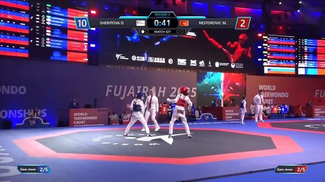 ШЕРИПОВА Динара  - золотая медаль в категории W33, Чемпионат мира по тхэквондо среди кадетов 2025 го