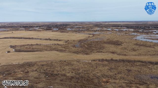 Река Ивановка в районе Черемхово смотрим затопленные угодья. Весна 2026 года