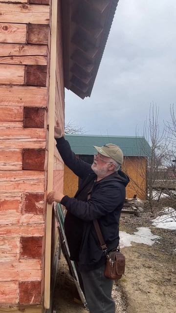 Исправляем проблемы сруба. Дерево живое - стены кривые. Дом крутит и колбасит #стройка #каркасник