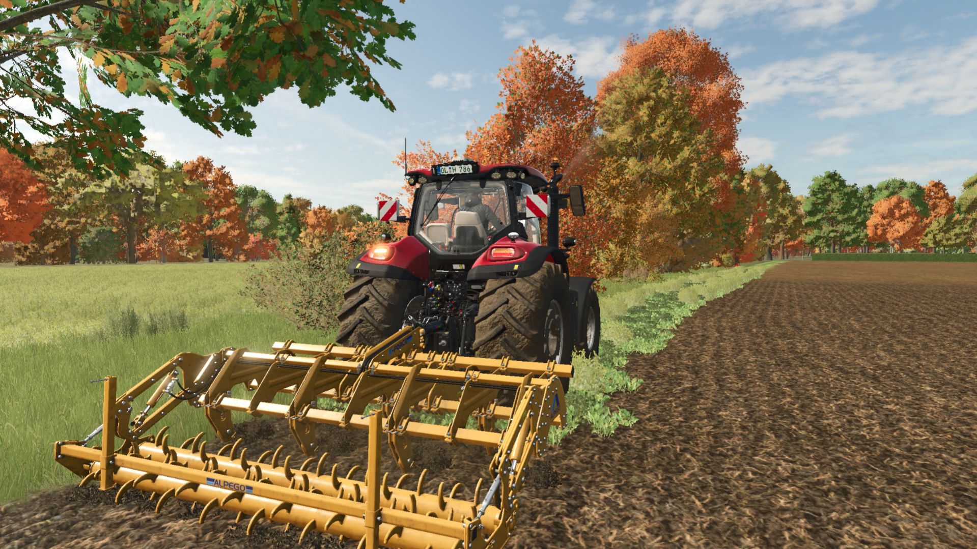 Farming simulator 25 / карта Klattenhof / октябрь / глубокорыхление