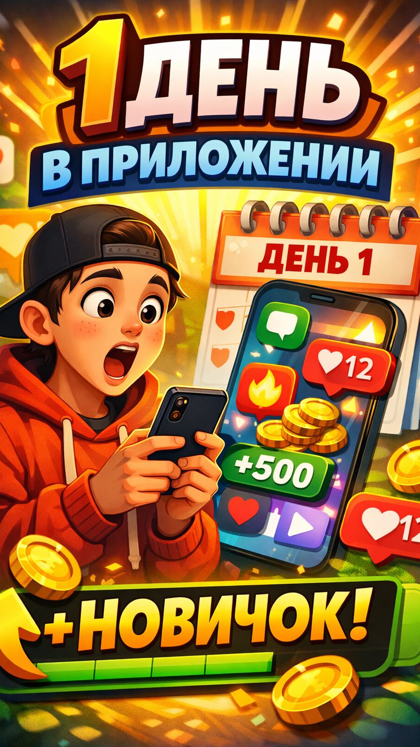 1 день посещение приложения [get.gt]