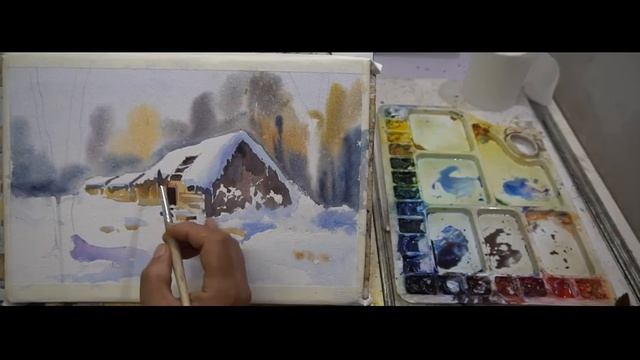 Snow_Landscape_Watercolor_Painting