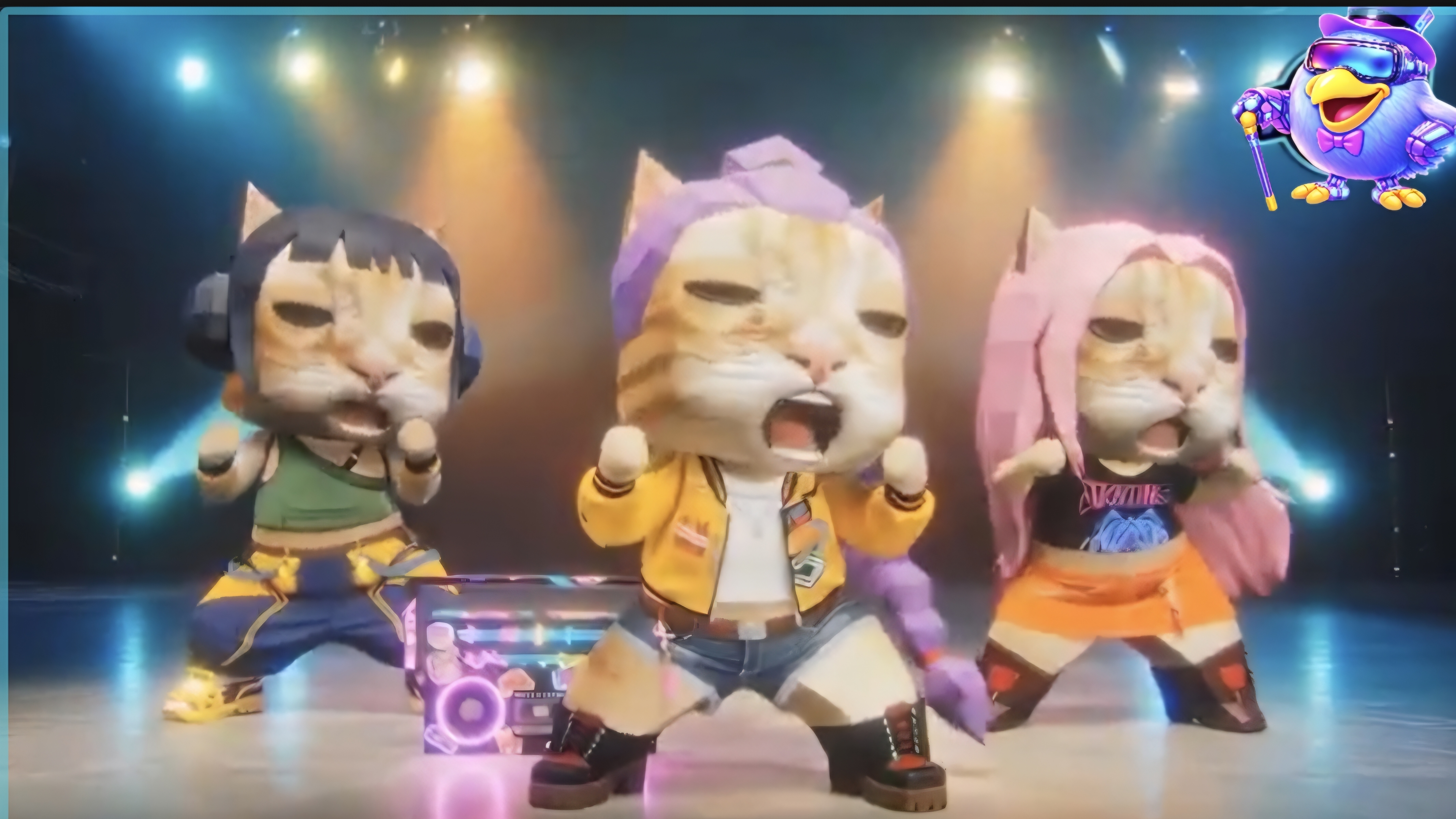 МУЛЬТИК ДЛЯ ДЕТЕЙ. КОТЫ ТАНЦУЮТ К-РОР. ВИДЕО ДЛЯ ДЕТЕЙ.