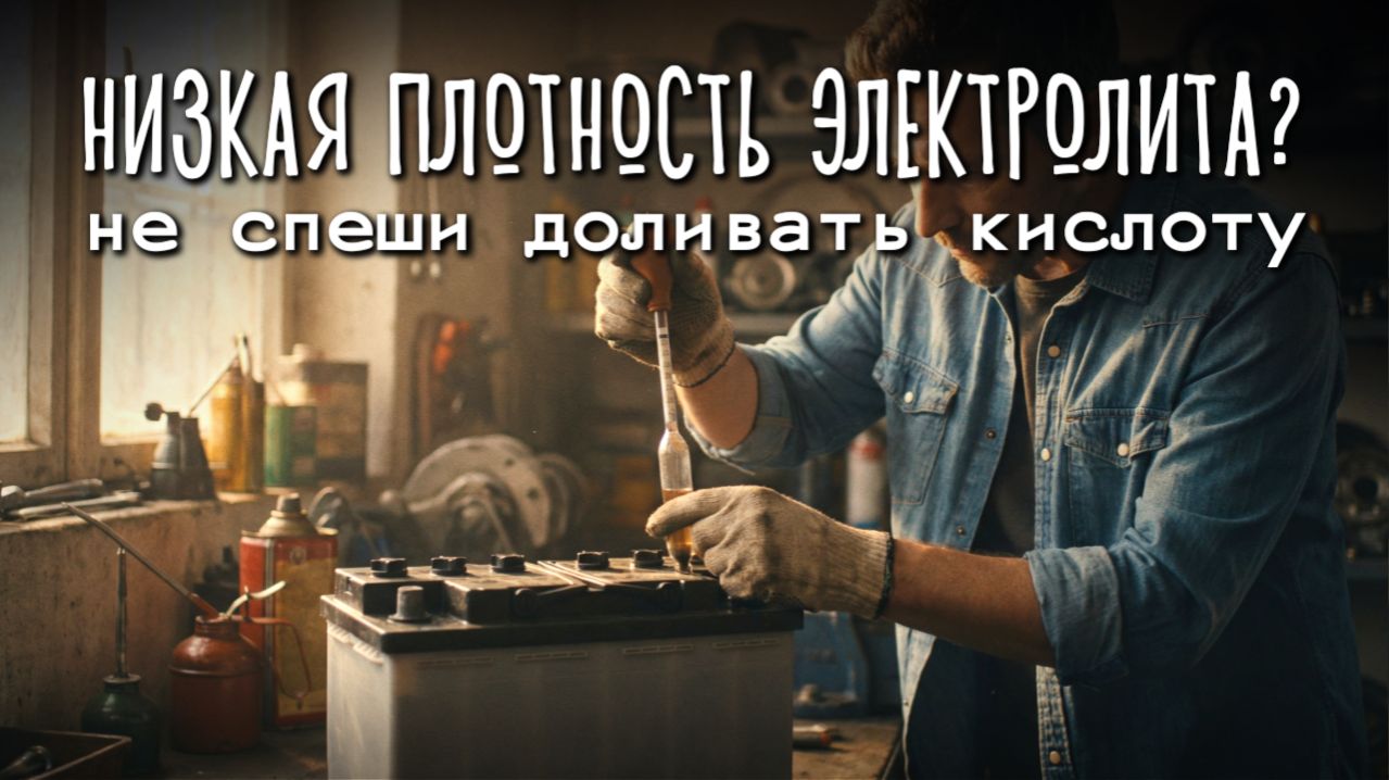 Низкая плотность электролита в аккумуляторе: что делать? Вода или кислота? 🚙🛠️