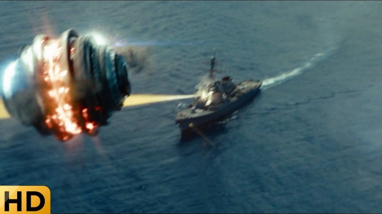Инопланетное колесо уничтожает корабль ВМФ. Морской бой