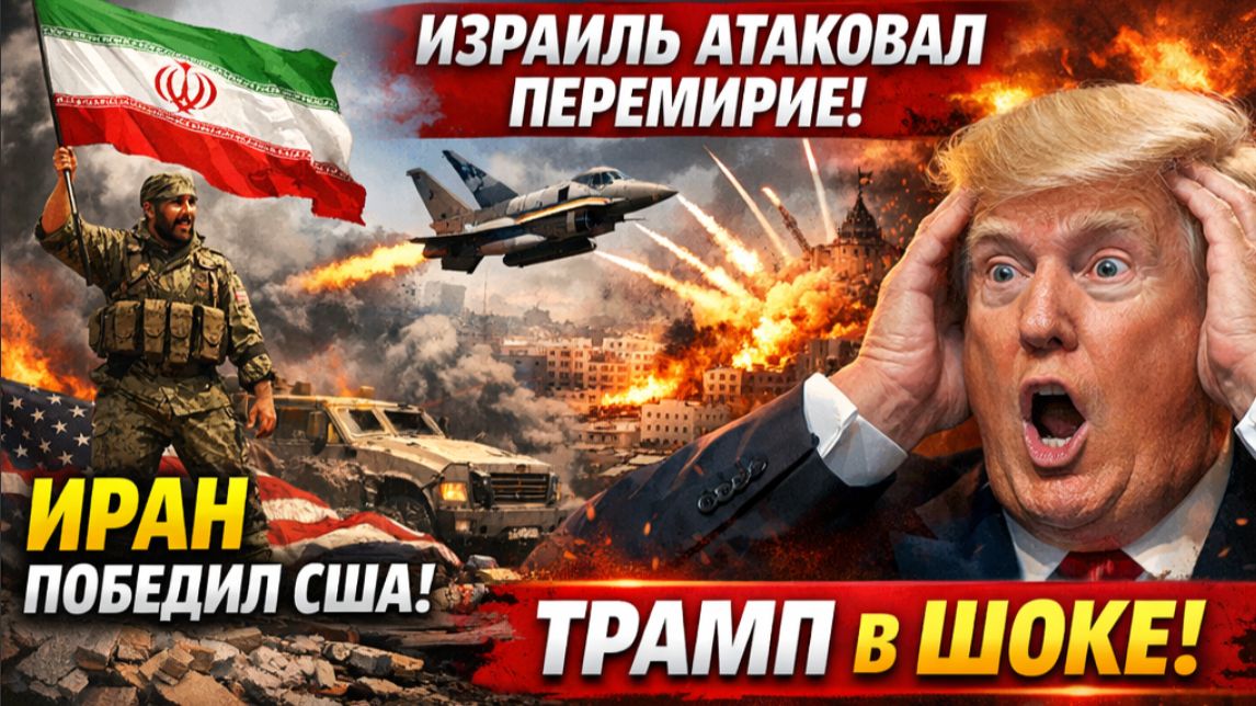 ИРАН ПОБЕДИЛ США, НО ИЗРАИЛЬ НАРУШИЛ ПЕРЕМИРИЕ! ТРАМП В ШОКЕ!