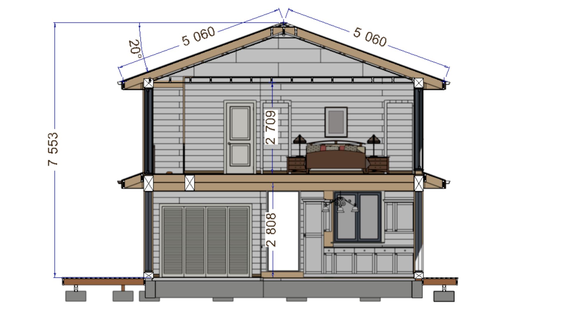 К236 Дом 8х8м, 116м2