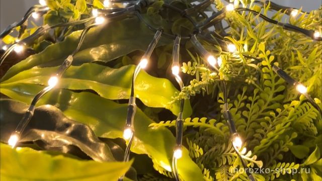 Гирлянда Сетка на дерево/куст ФАЙЕРФЛАЙС, 0.9+5 м, 100 тёплых белых LED-огней, AX8401320