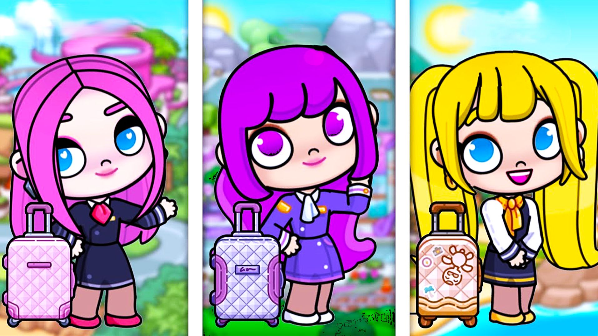 ТРИ СТЮАРДЕССЫ В АВАТАР ВОРЛД