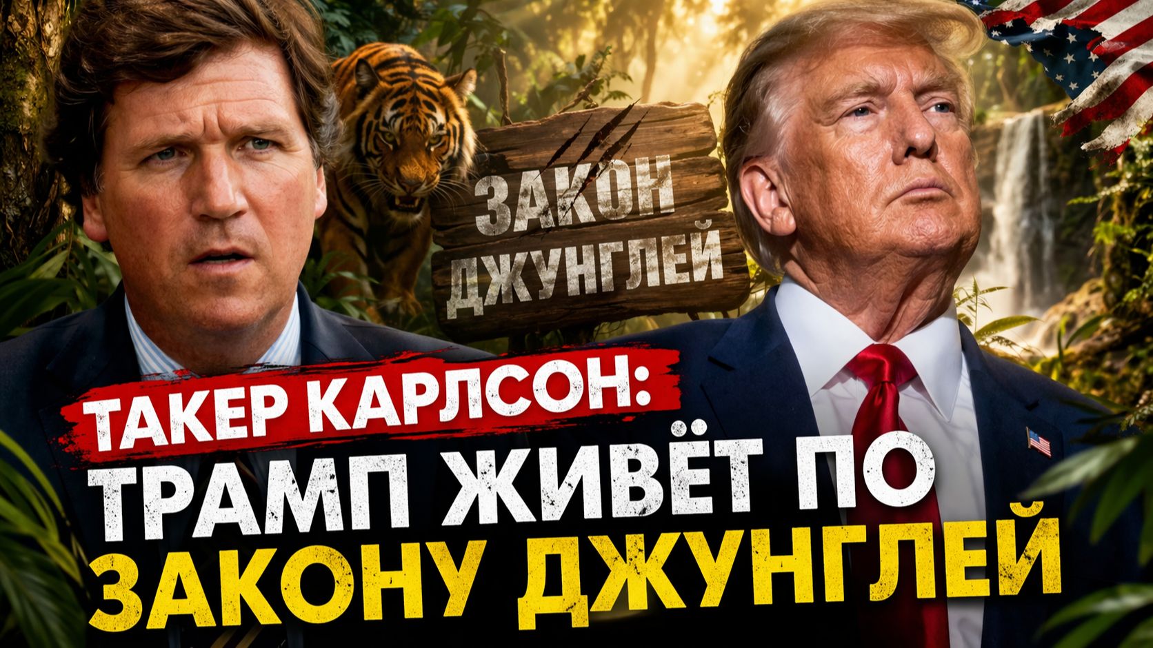 Такер Карлсон ТРАМП - живёт по закону джунглей