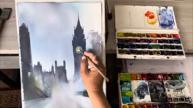 Как нарисовать СВЕТ в темноте (урок по акварели)