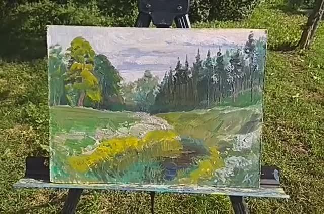 539. Этюд в Екатерининском парке 30х40, орг.м., 2025