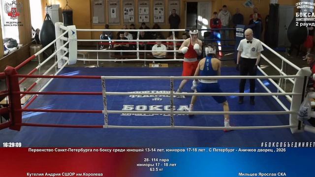 114 63.5 кг Кутелия Андрия СШОР им.Королева Мильцев Ярослав СКА