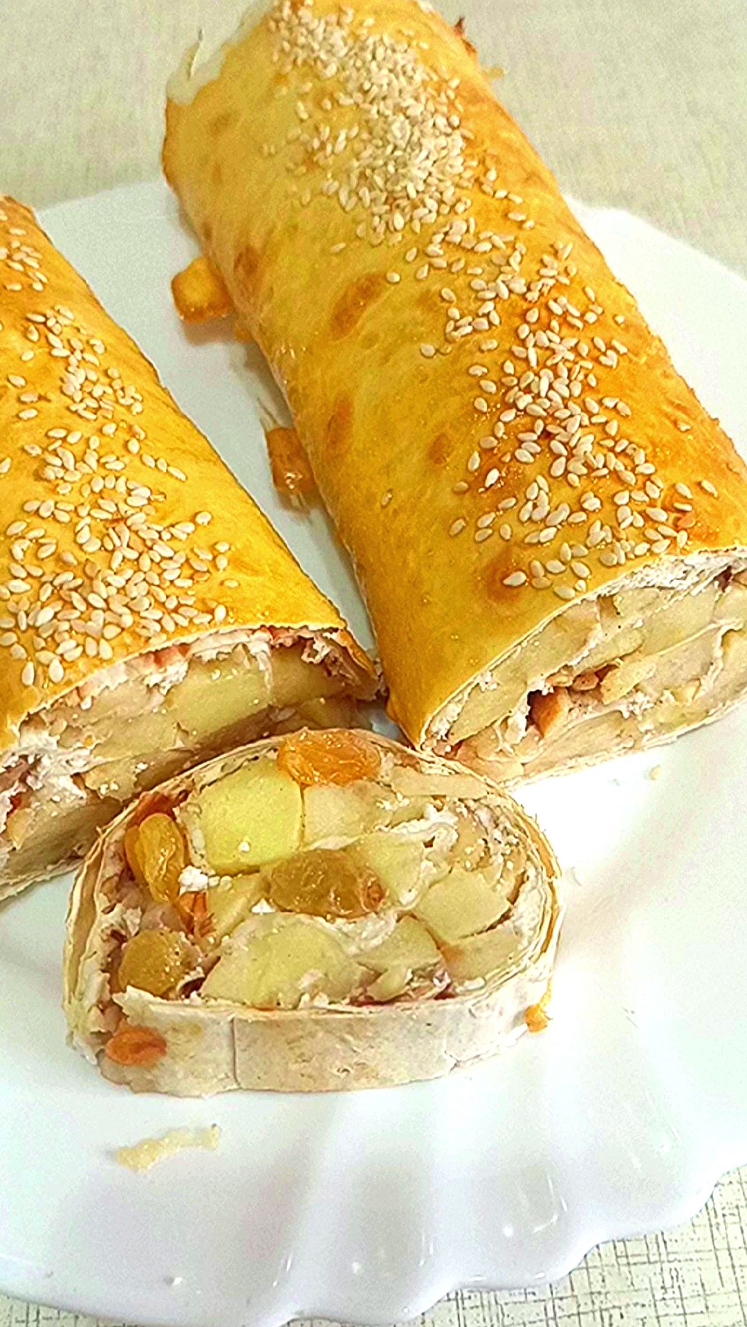 Яблочный штрудель, быстро, вкусно, полезно #shorts #рецепт   #пп  #ппрецепты  #food