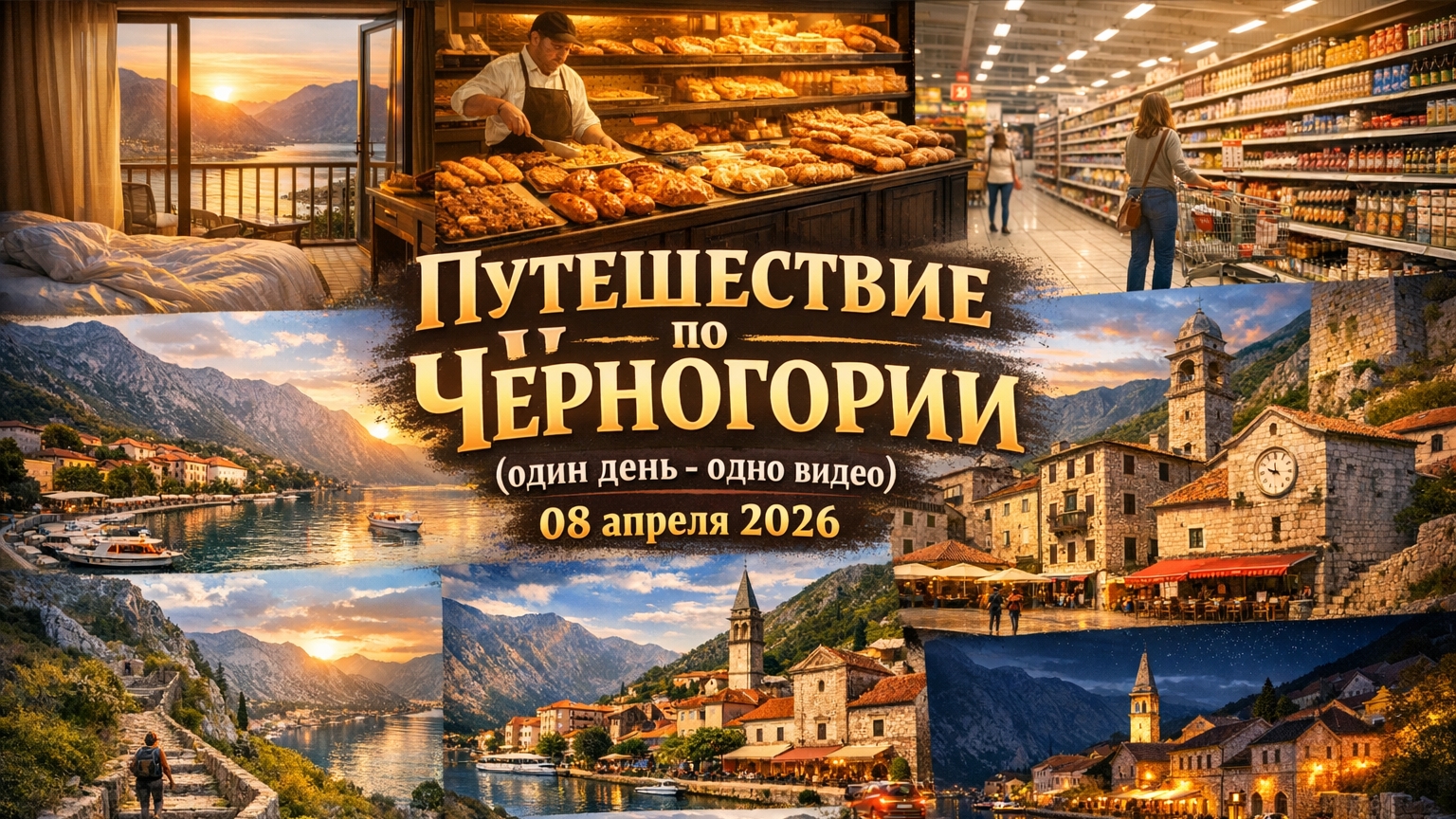 Путешествие по Черногории (один день - одно видео) 08 апреля 2026
