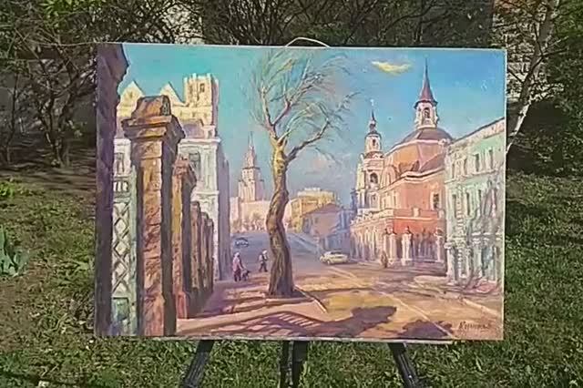 525. Весеннее утро на Новой Басманной 50х70, х.м., 2025