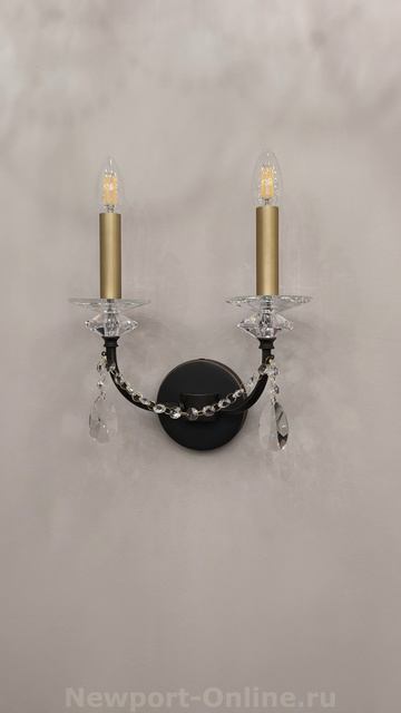 Бра NEWPORT 3972/A black+brass