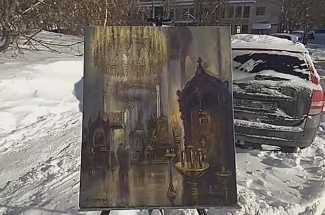 561. Храм Воскресения Христова в Сокольниках 60х50, х.м., 2025