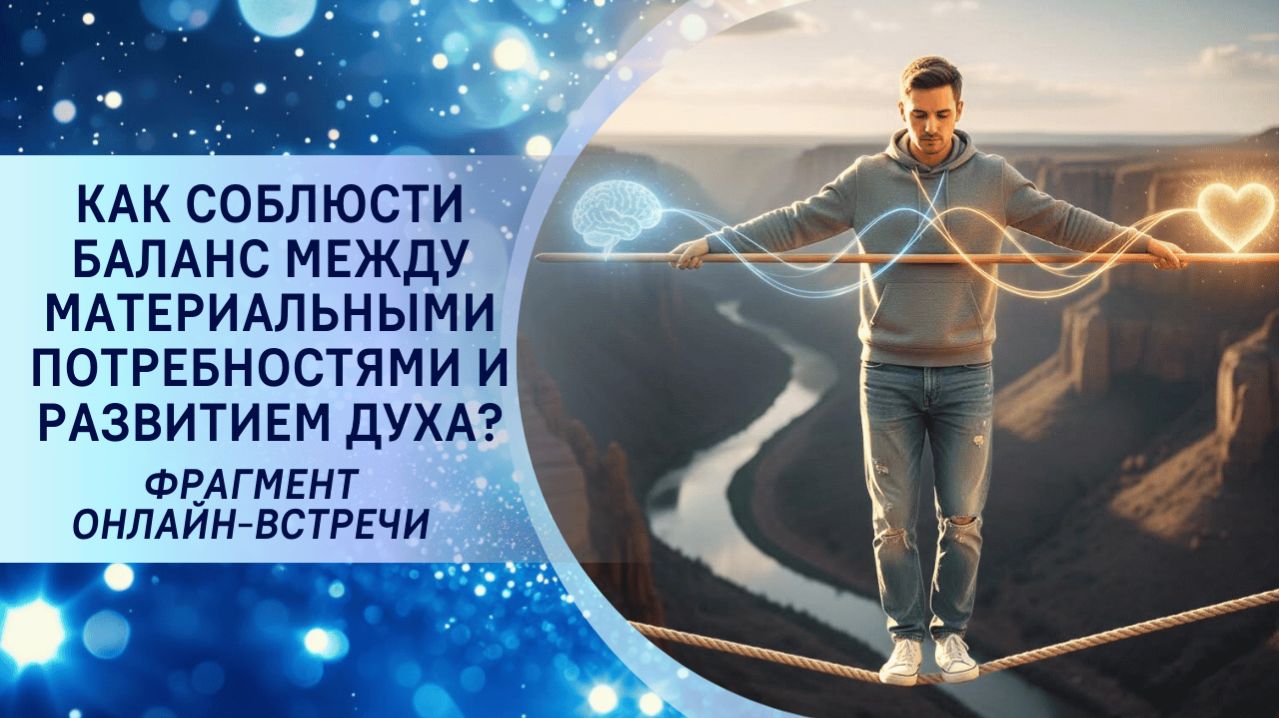Как соблюсти баланс между материальными потребностями и развитием Духа? Фрагмент вебинара