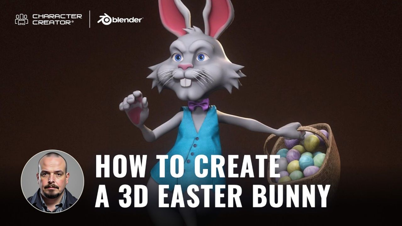 Создаём стилизованного пасхального кролика в Character Creator 5 и Blender!