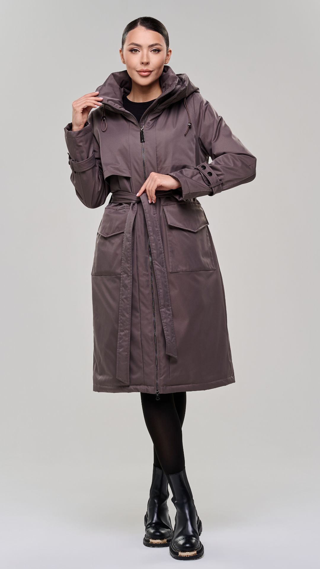 Куртка демисезонная SCANNDI CW4059 (серо-коричневый)