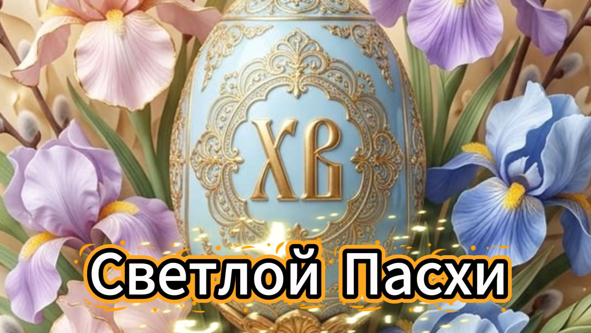 Музыкальная открытка на Пасху 🌿 Поздравление с словами душевные | Домохозяйка Ната
