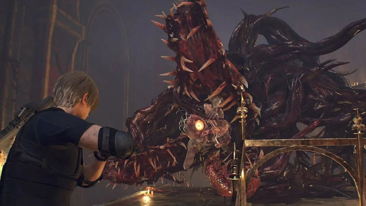 БИТВА С САЛАЗАРОМ - ЛЕОНА СЪЕЛИ 4 РАЗА - ЛОВУШКИ - 12  ГЛАВА -  резидент ивел 4 ремейк прохождение