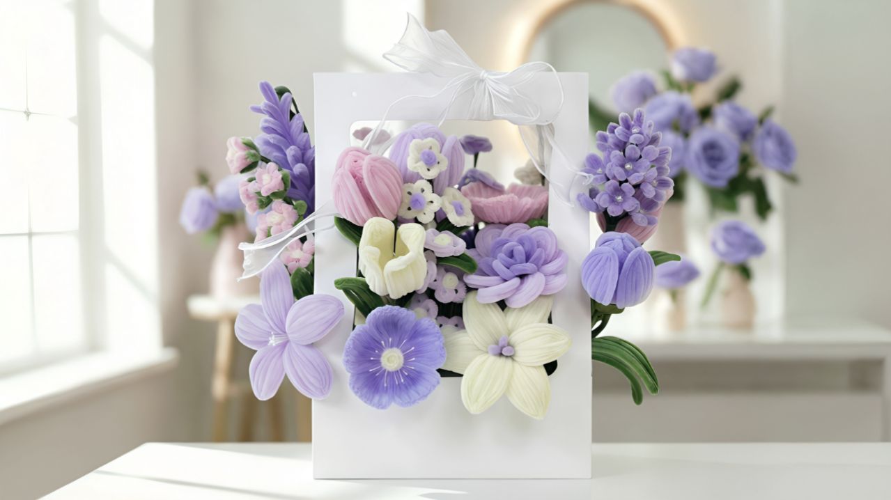 БУКЕТ ОЧАРОВАНИЕ ИЗ СИНЕЛЬНОЙ ПРОВОЛОКИ