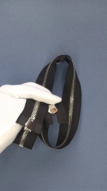 Молния двойная, разъемная, 85 см, Т-8, черная/никель, Артикул 05552