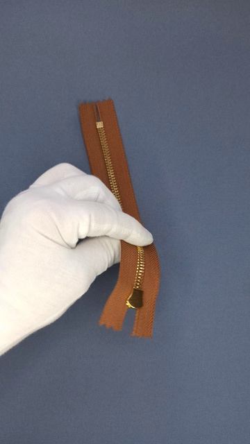 18 см молния неразъемная Т-5 рыжая/золото, Артикул 04140